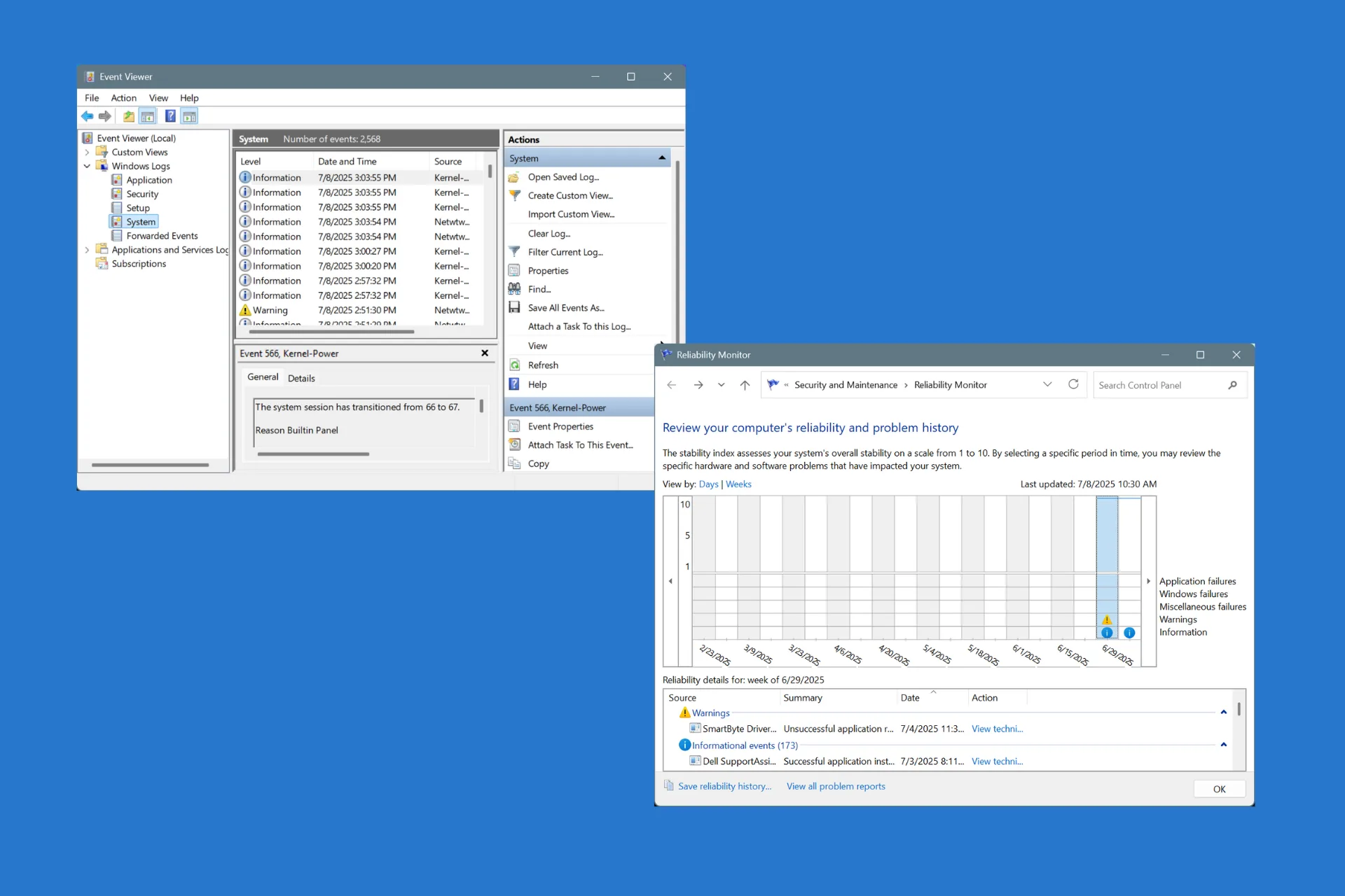 Event Viewer vs Reliability Monitor: Key Differences Explained
